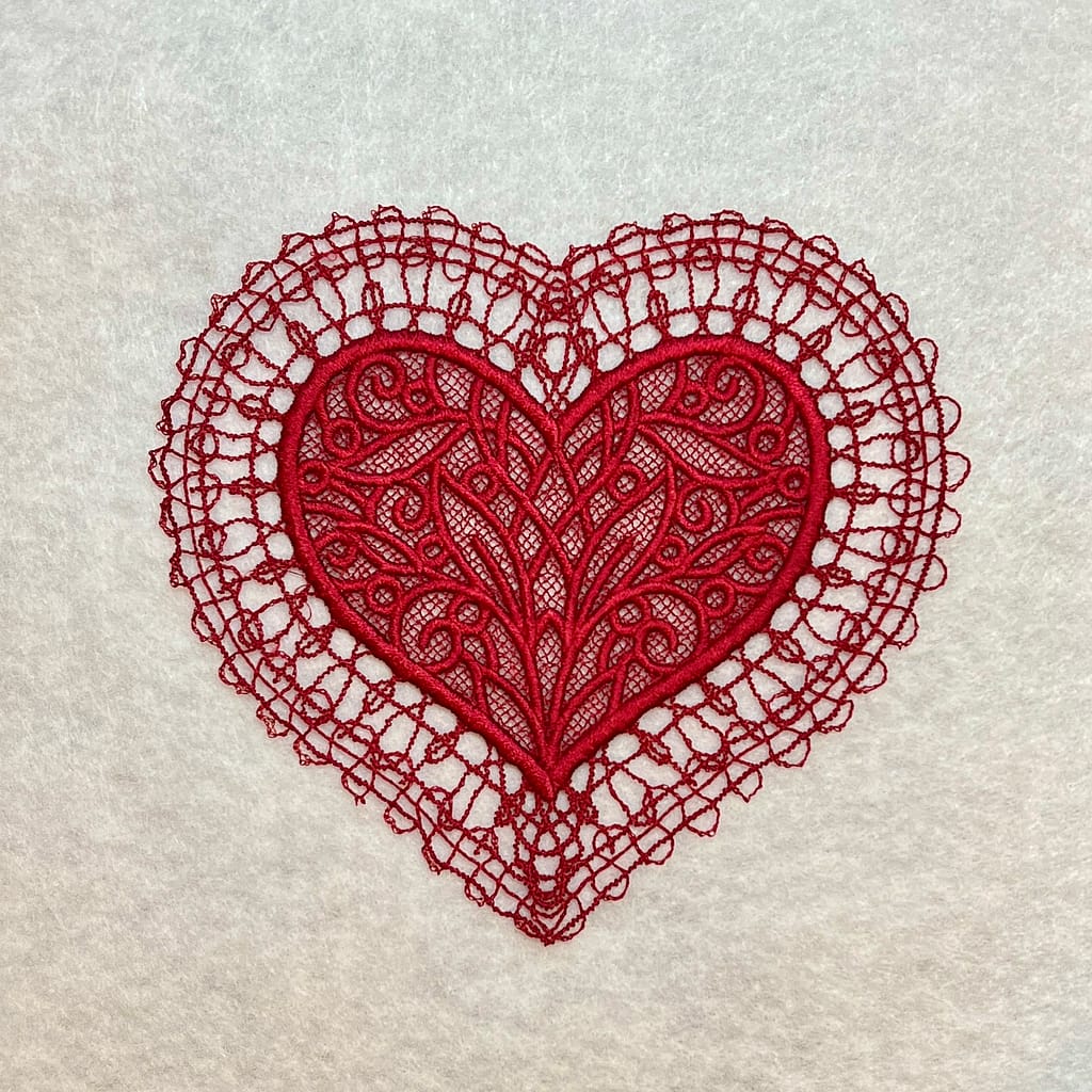 Romantic Heart Doily – Battenburg Lace - Maryland Fiber Arts